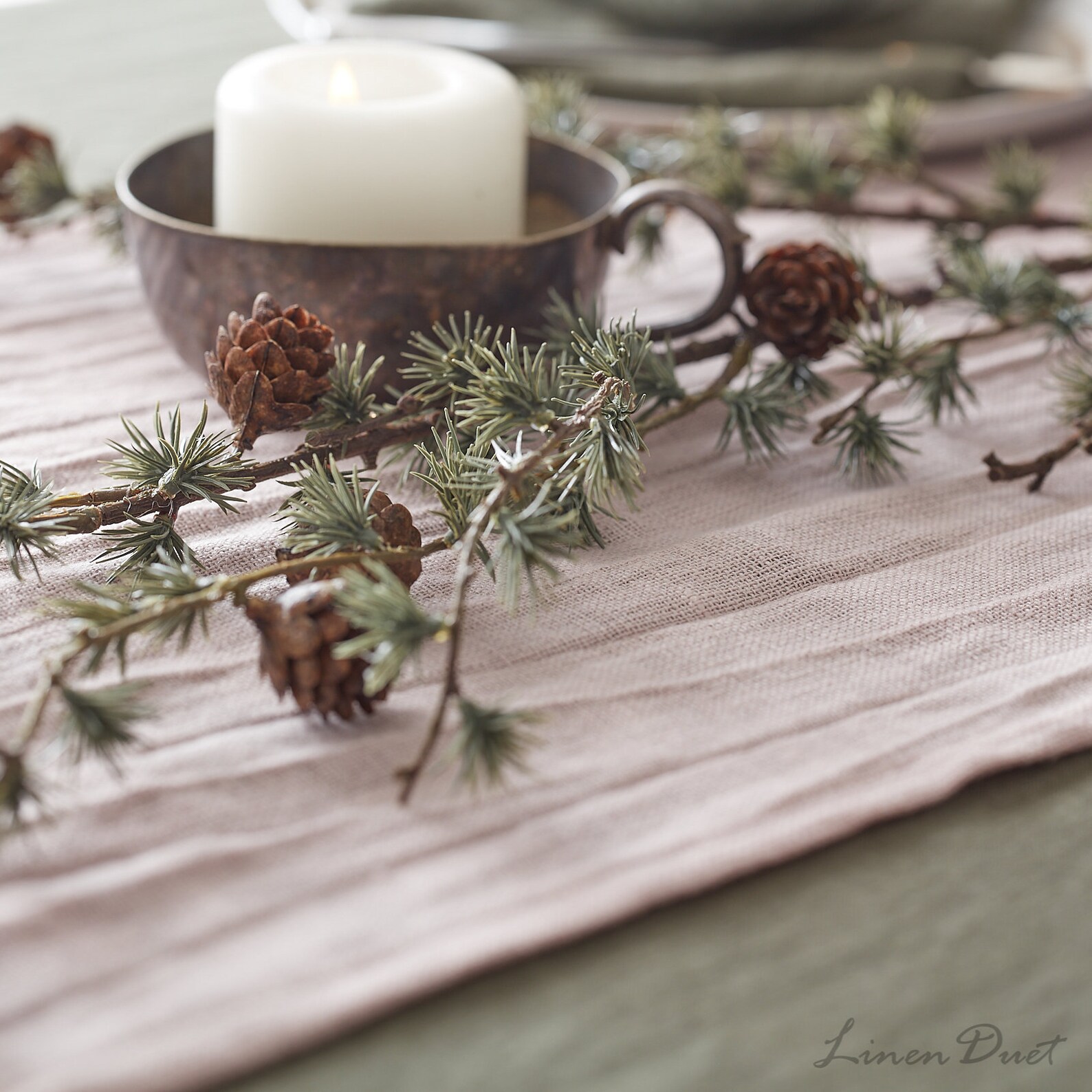 Farmhouse Table Runner Linen Table Runner Kitchen Decor | Etsy