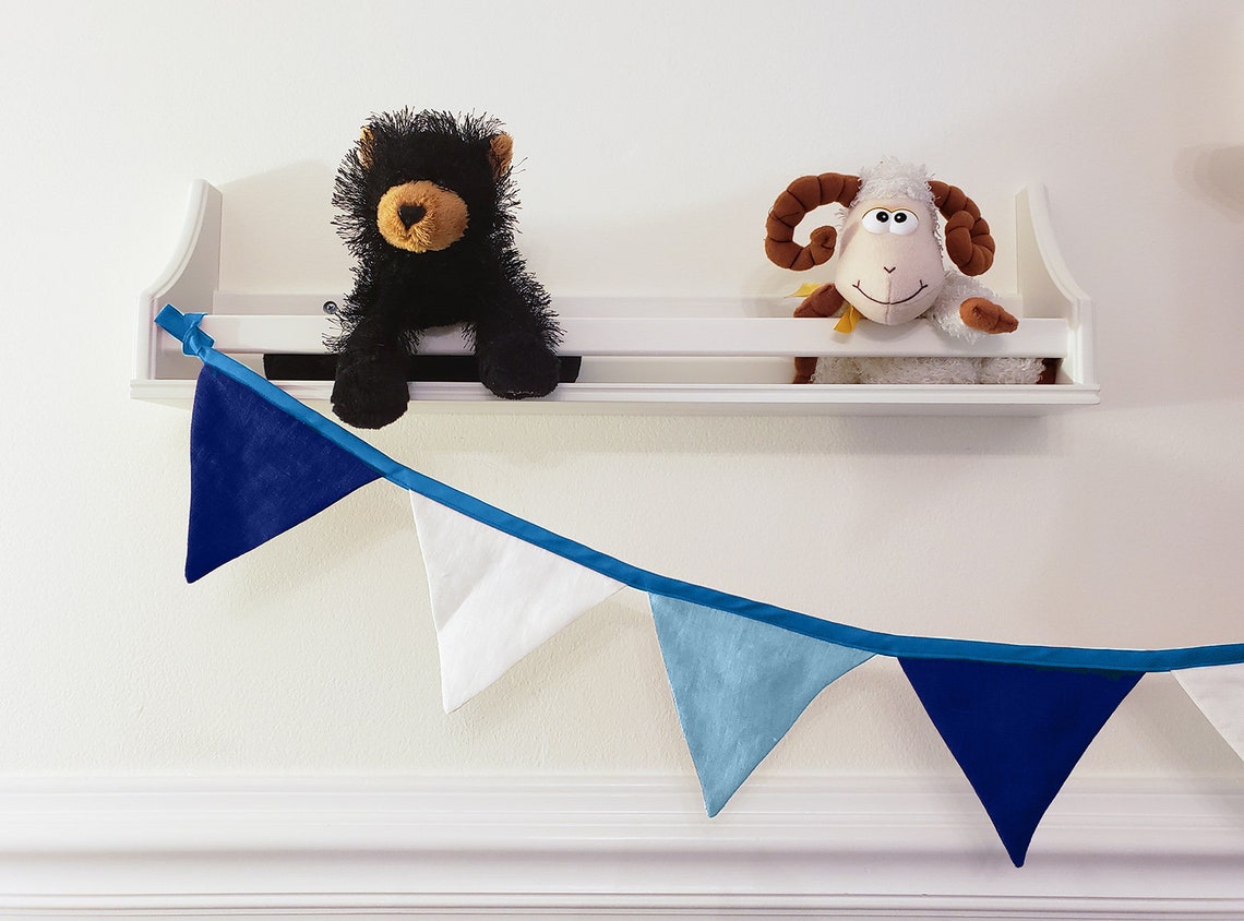 Linen Bunting, Kids Room Décor Fabric Bunting, Halloween Bunting, Baby ...