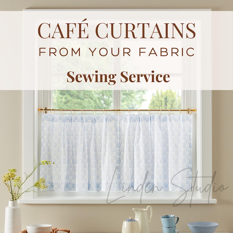 Custom Cafe Curtains From Your Fabric | Sewing Service | Rod Pocket ...
