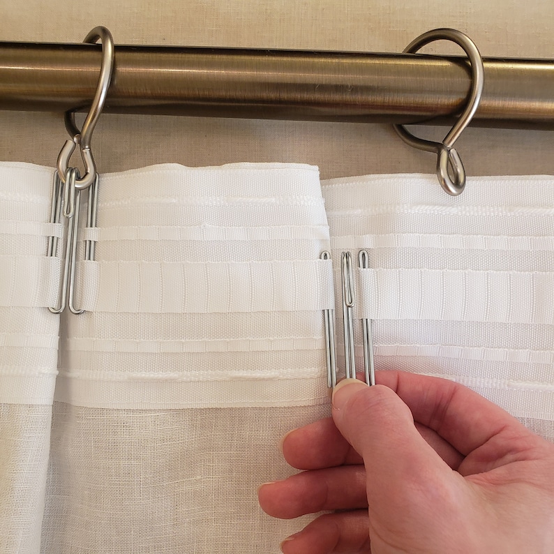 Linen Curtains With Back Tabs One Linen Curtain Panel Custom - Etsy