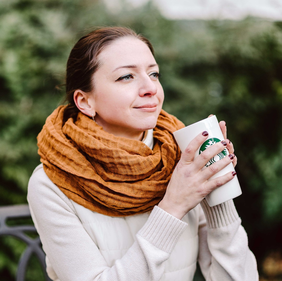 Linen Infinity Scarf, Linen Clothing Accessories, Mother's Day Gift ...