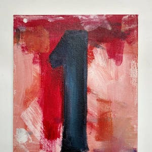 Number 1 (one) Acrylic Painting by JLF - Etsy
