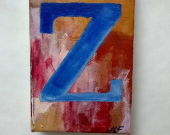 The number 15 fifteen. An original acrylic painting on | Etsy