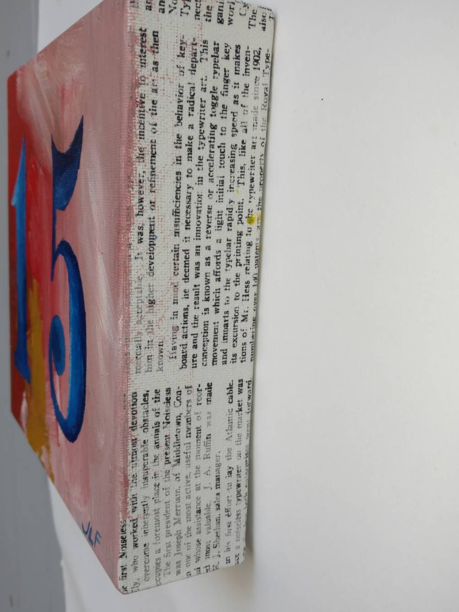 The Number 15 fifteen. an Original Acrylic Painting on - Etsy