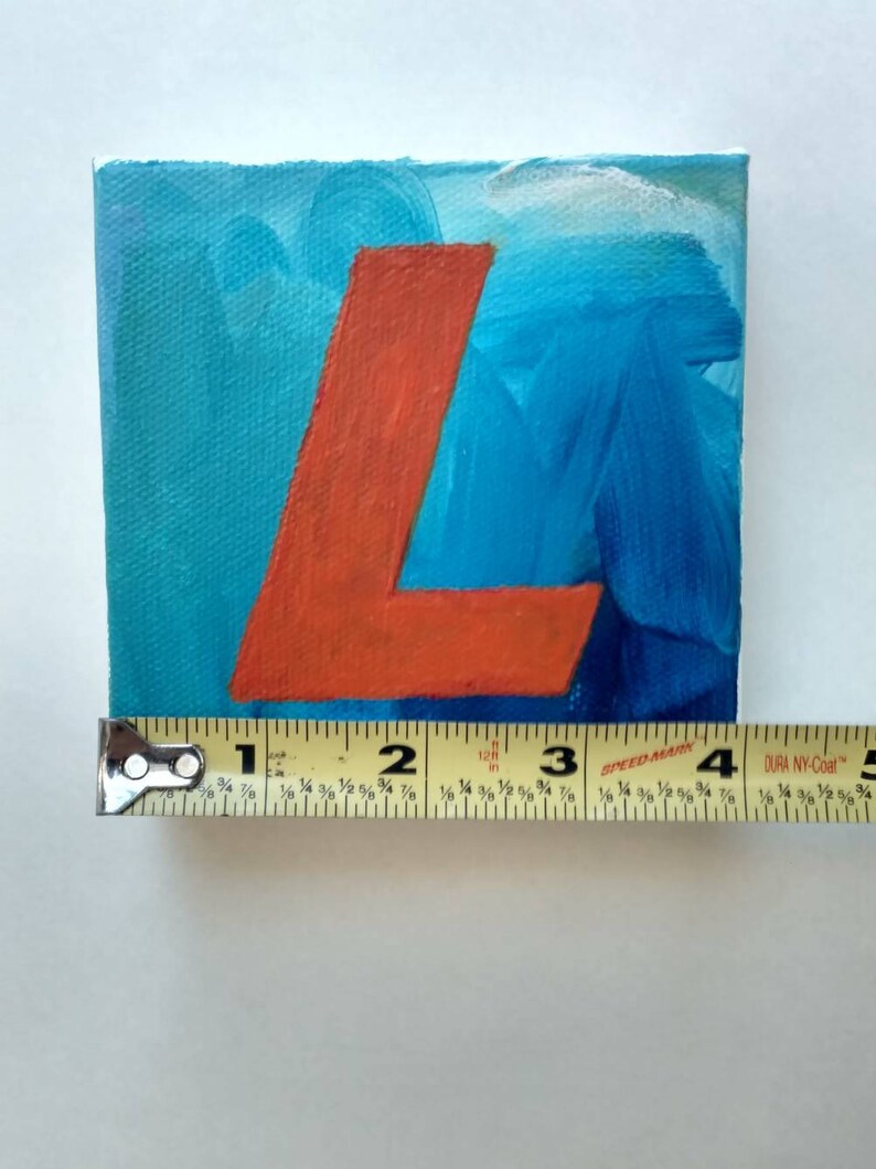 The Letter L an Original Acrylic Painting on Canvas by JLF. - Etsy