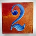 The Number 2 two. an Original Acrylic Painting on Canvas by - Etsy