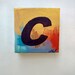 The Letter C an Original Acrylic Painting on Canvas by JLF. - Etsy