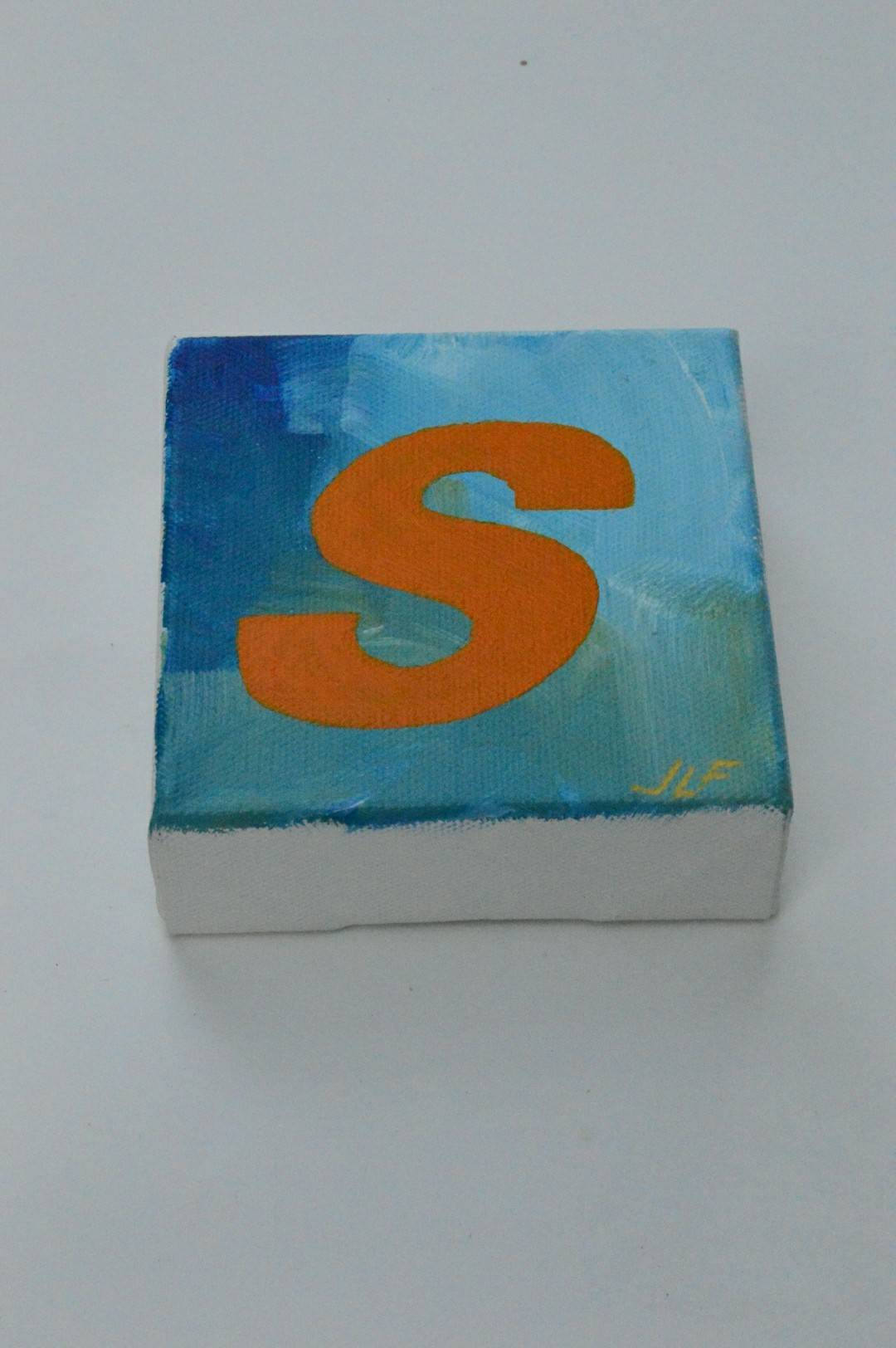 The Letter S an Original Acrylic Painting on Canvas by JLF. - Etsy