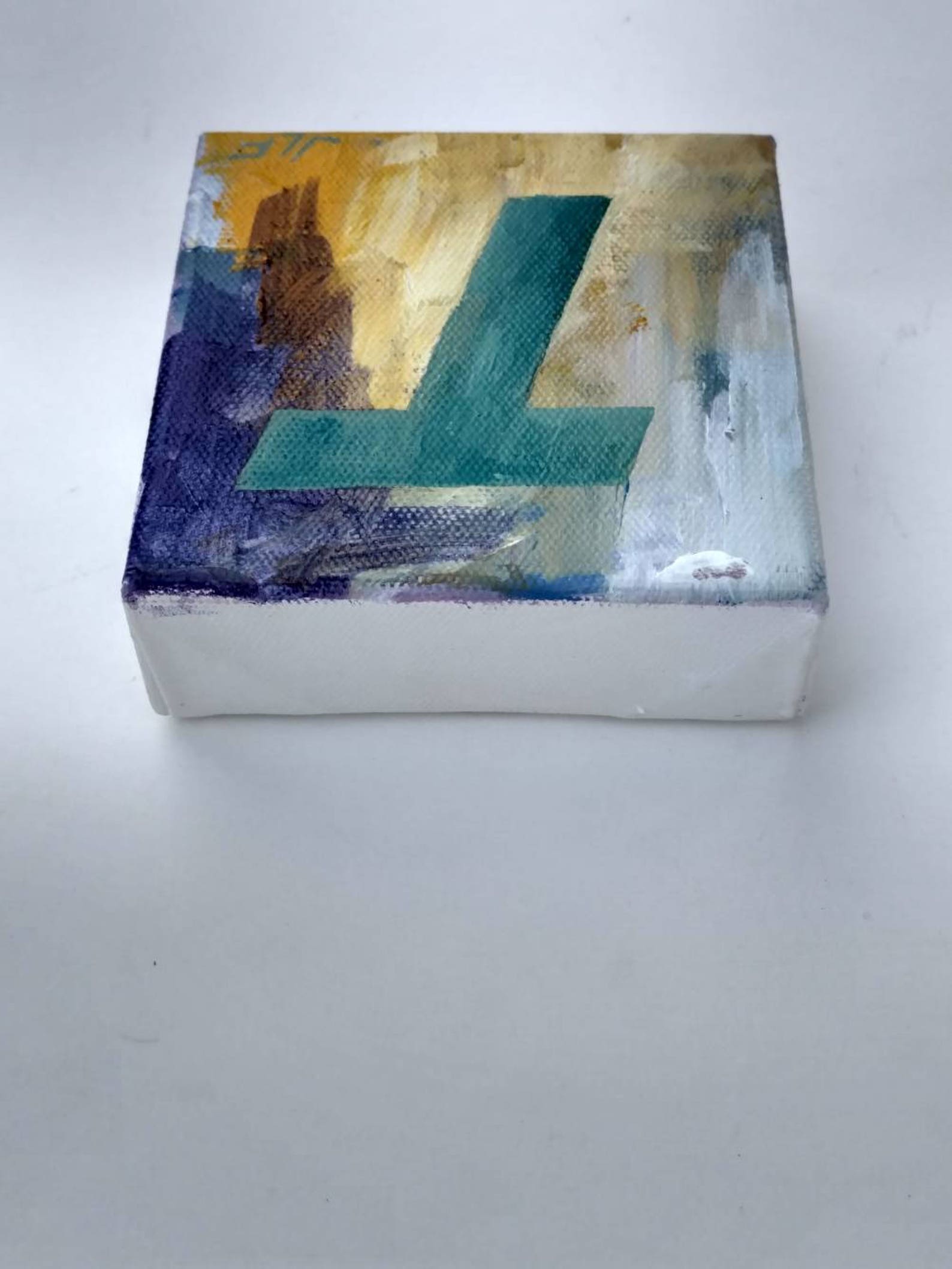 The Letter T an Original Acrylic Painting on Canvas by JLF. - Etsy