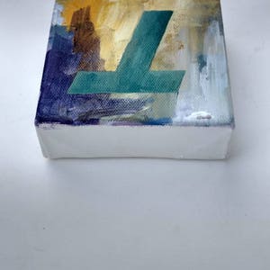 The Letter T an Original Acrylic Painting on Canvas by JLF. - Etsy