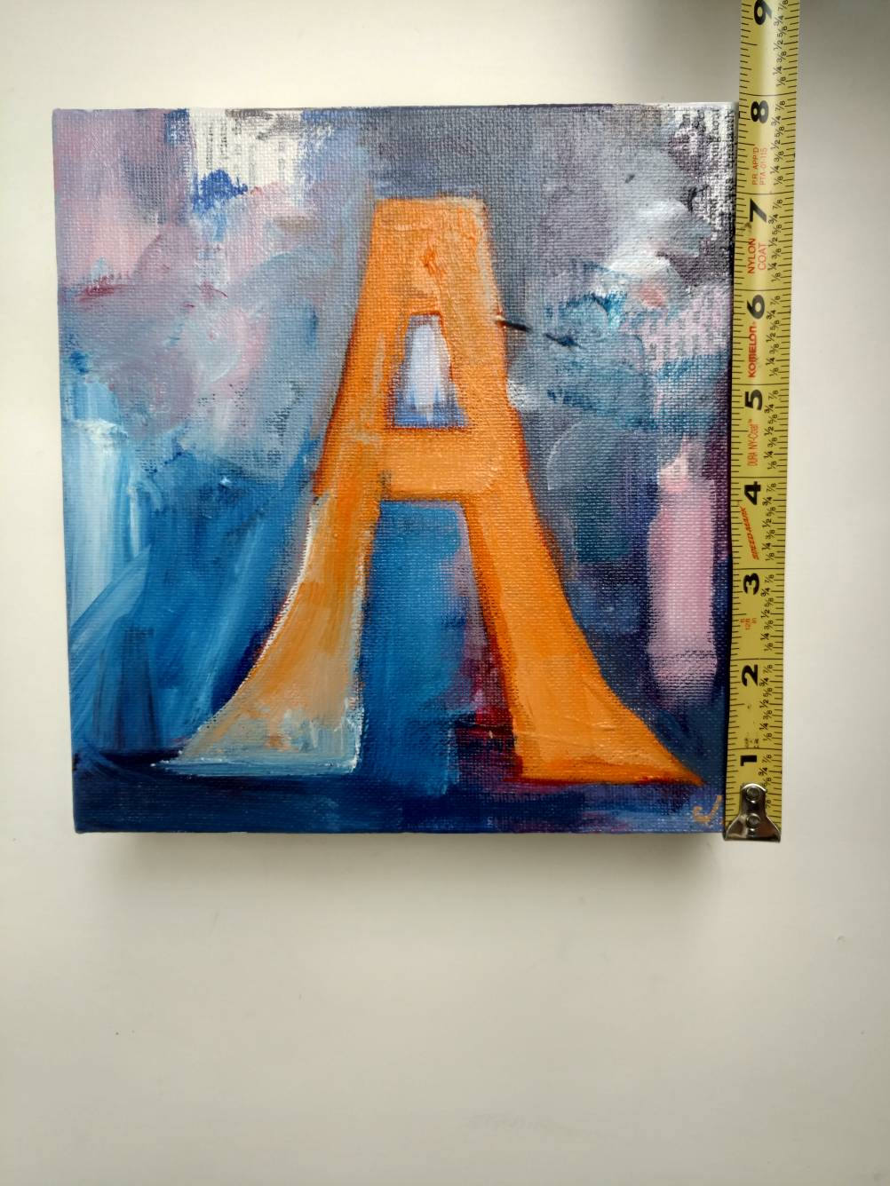 Letter A Acrylic Monogram Painting by JLF - Etsy