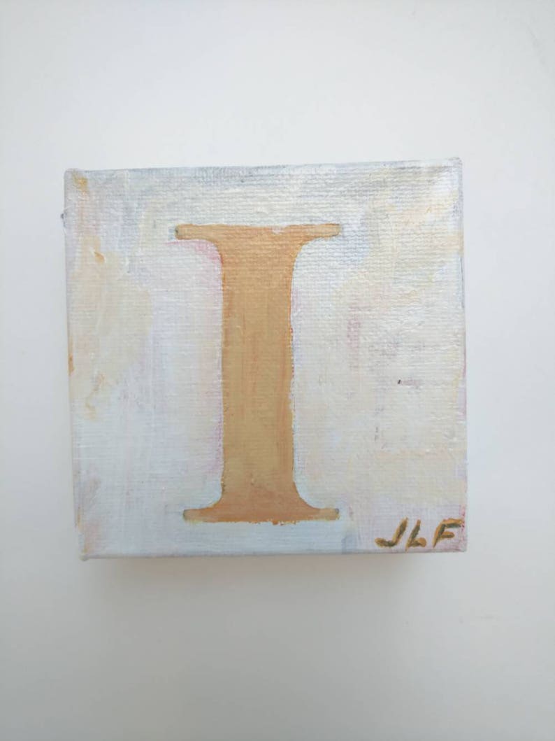 This is the Letter 'I' an Original Acrylic Painting on Canvas by JLF ...