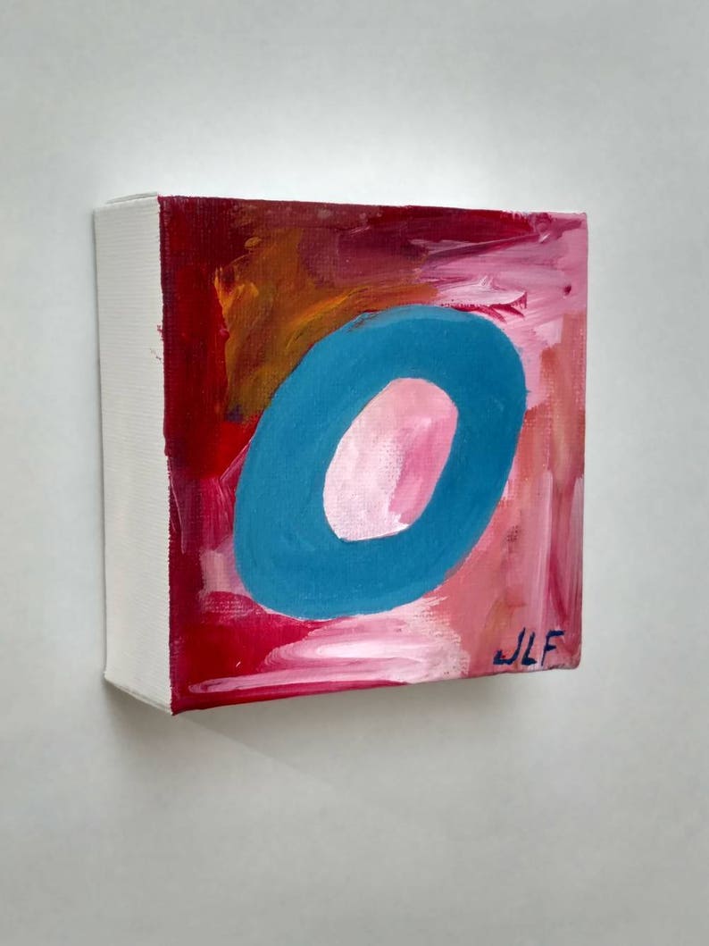 This is o-2 an Original Acrylic Painting of the Letter 'O' on Canvas by ...
