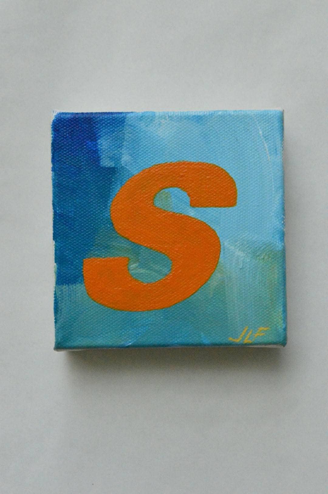 The Letter S an Original Acrylic Painting on Canvas by JLF. - Etsy