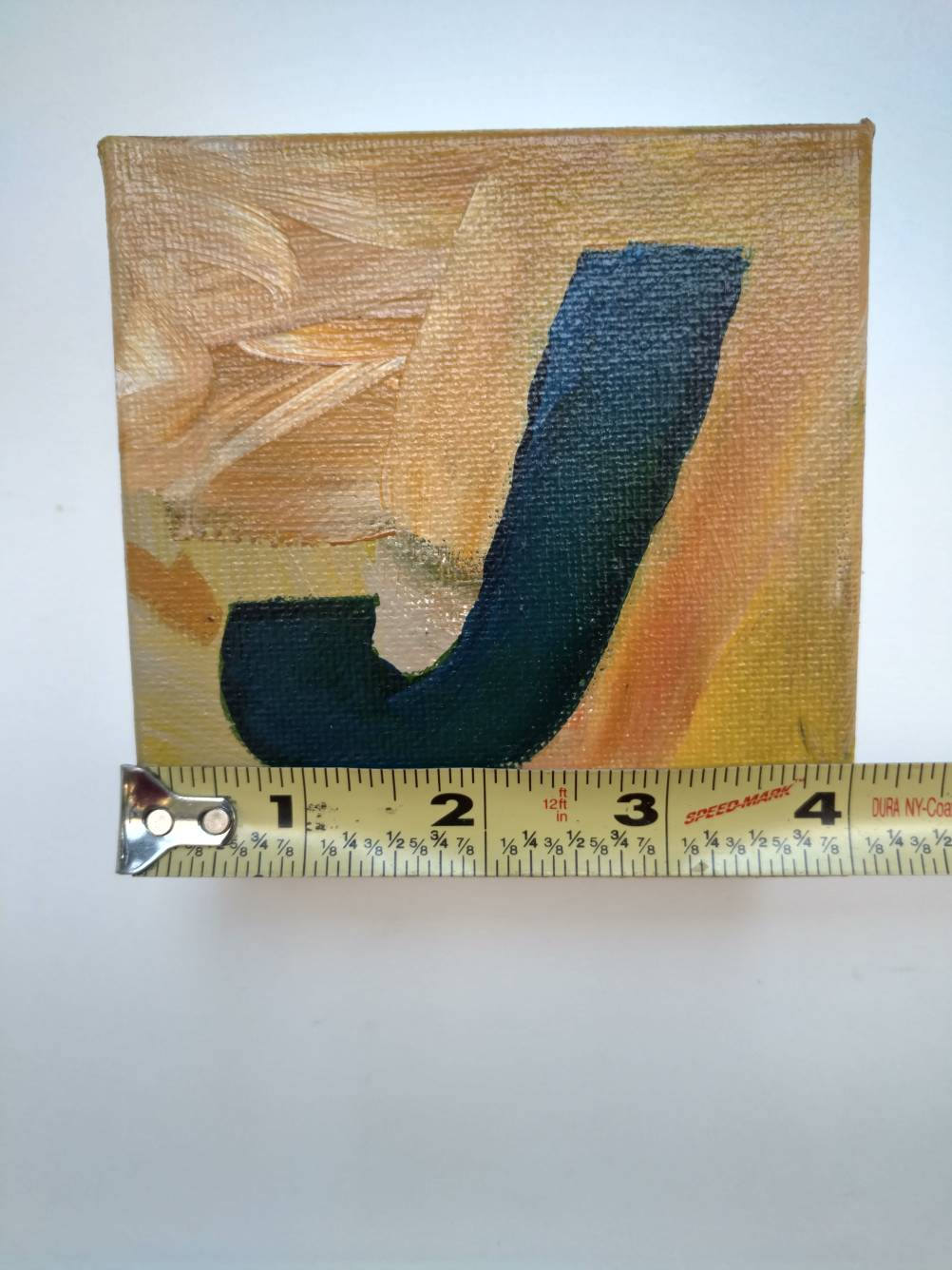 This is the Letter 'J' an Original Acrylic Painting on Canvas by JLF ...