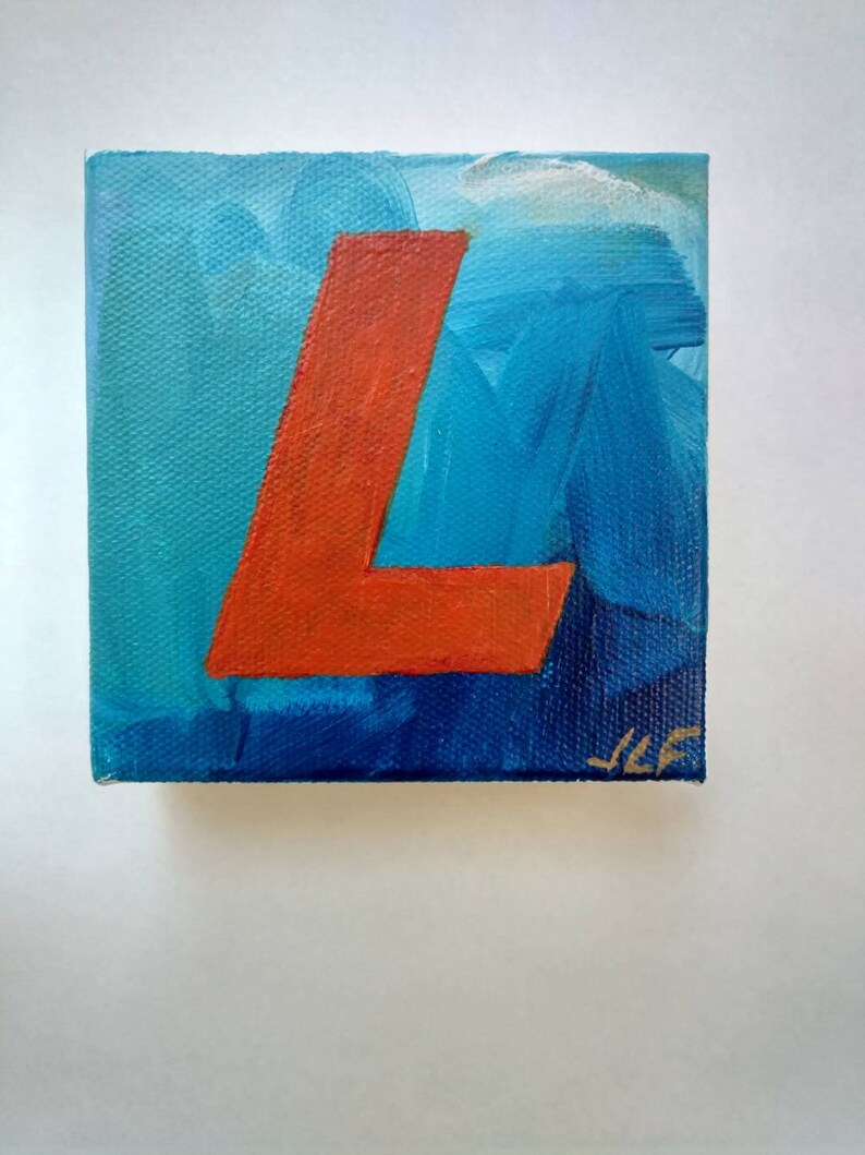 The Letter L an Original Acrylic Painting on Canvas by JLF. - Etsy