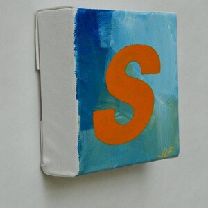 The Letter S an Original Acrylic Painting on Canvas by JLF. - Etsy