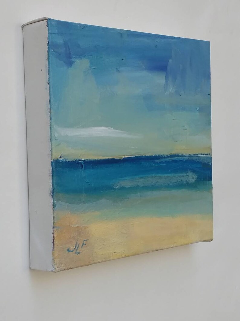 This is "reductionist Seascape" an Original Acrylic Painting on Canvas ...