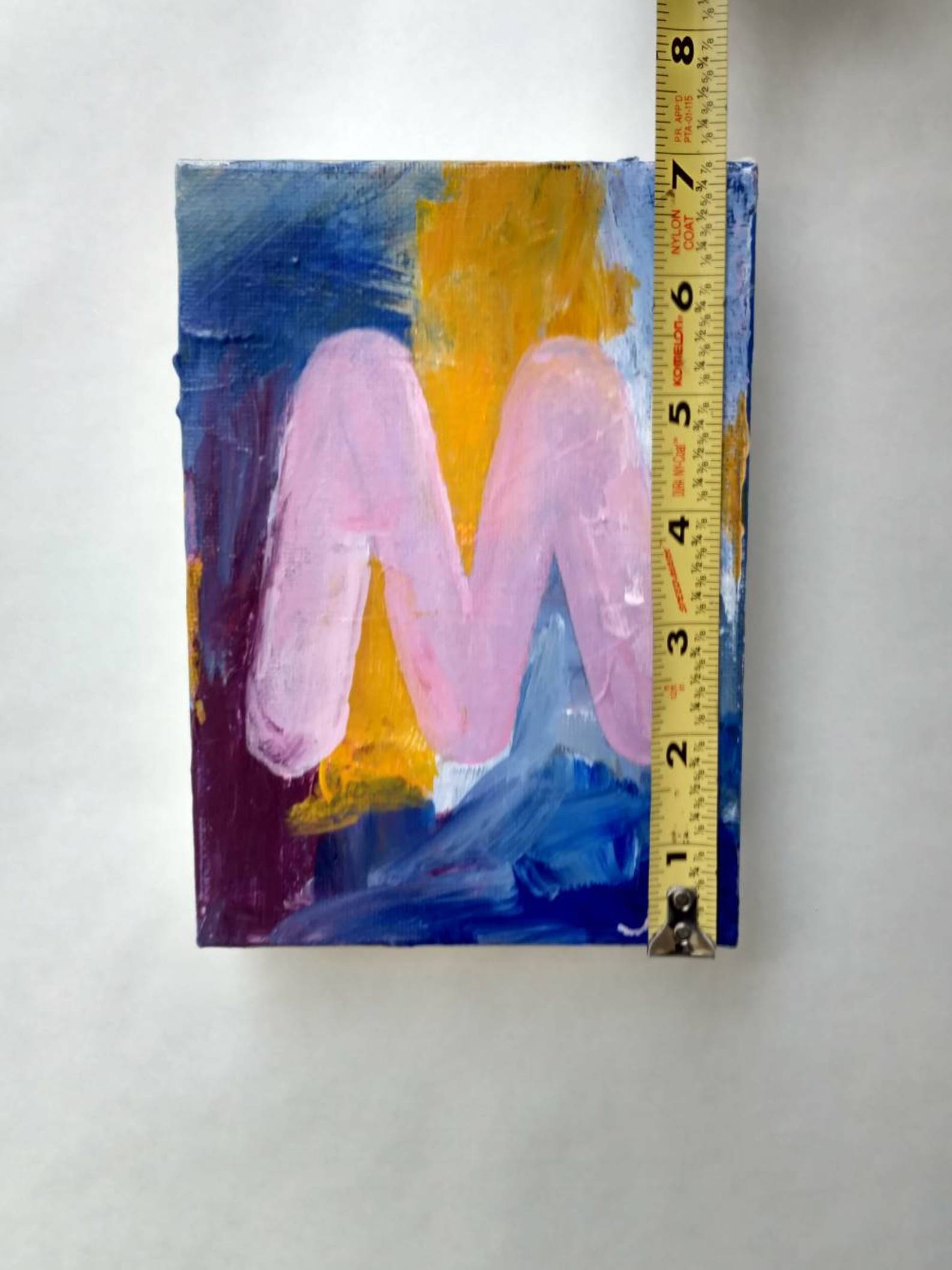 The Letter M an Original Acrylic Painting on Canvas by JLF. - Etsy