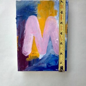 The Letter M an Original Acrylic Painting on Canvas by JLF. - Etsy
