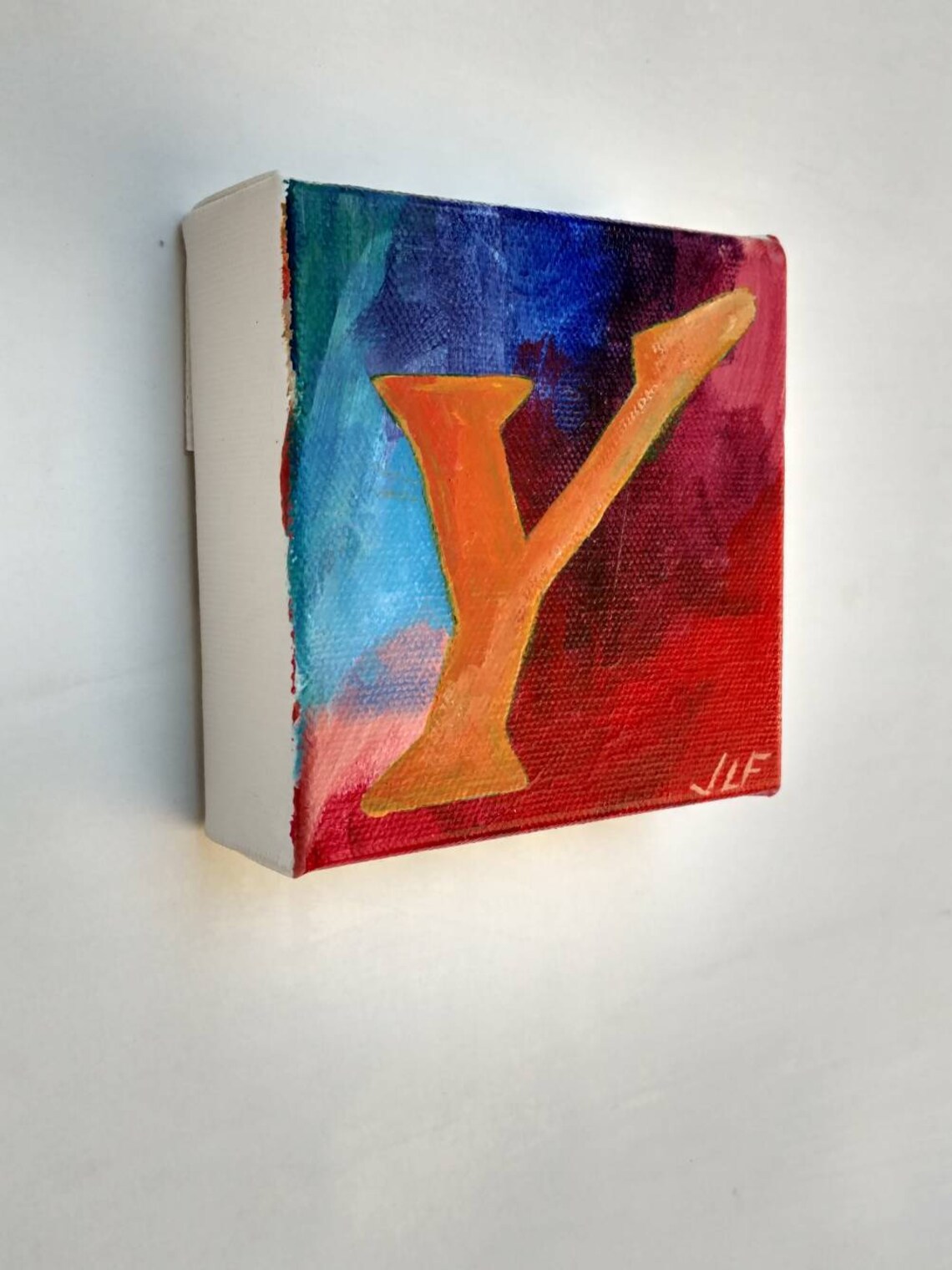 This is the Letter Y an Original Acrylic Painting on Canvas by - Etsy