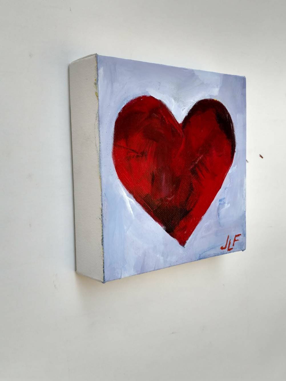 Heart an Original Acrylic Painting on Canvas by JLF. - Etsy