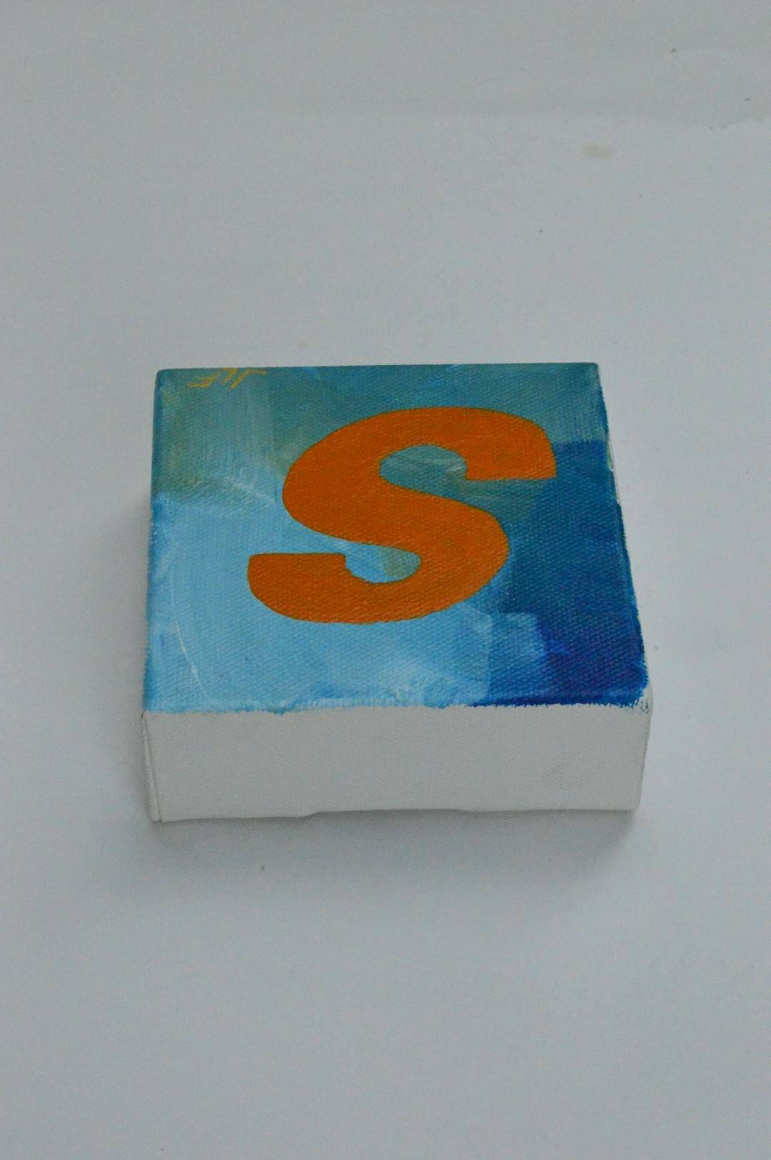 The Letter S an Original Acrylic Painting on Canvas by JLF. - Etsy
