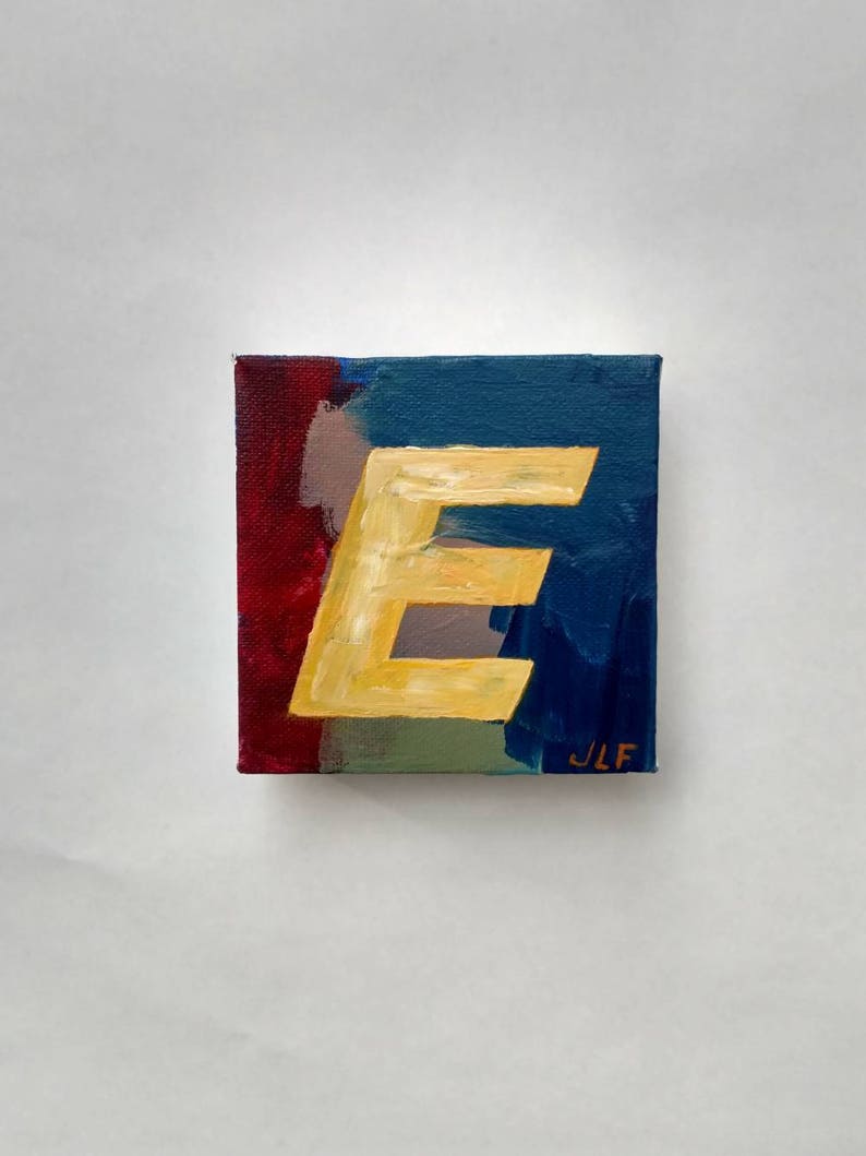 This is "e-2" an Original Acrylic Painting on Canvas of the Letter E by ...
