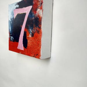 Number 7 Acrylic Painting by JLF - Etsy