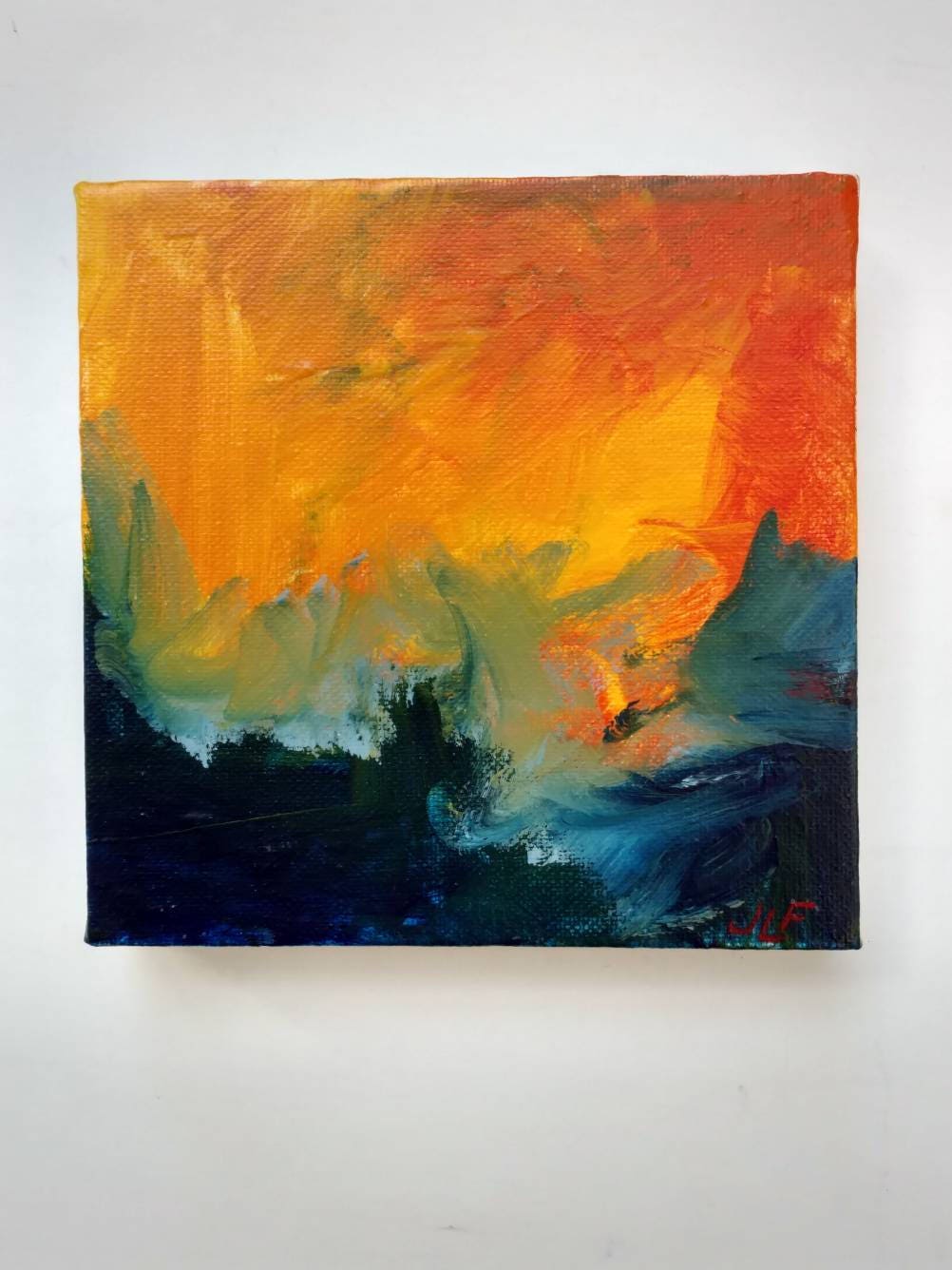 Orange Light an Abstract Acrylic Painting on Canvas by JLF. - Etsy