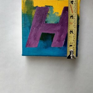 The Letter H an Original Acrylic Painting on Canvas by JLF. - Etsy