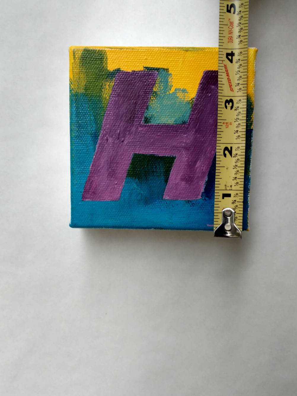 The Letter H an Original Acrylic Painting on Canvas by JLF. - Etsy