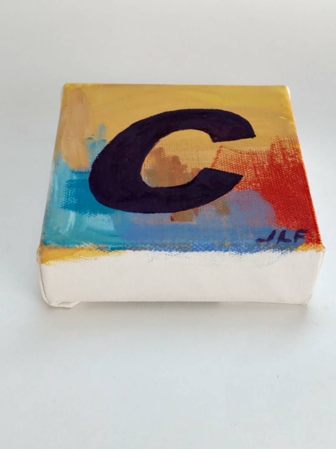 The Letter C an Original Acrylic Painting on Canvas by JLF. - Etsy