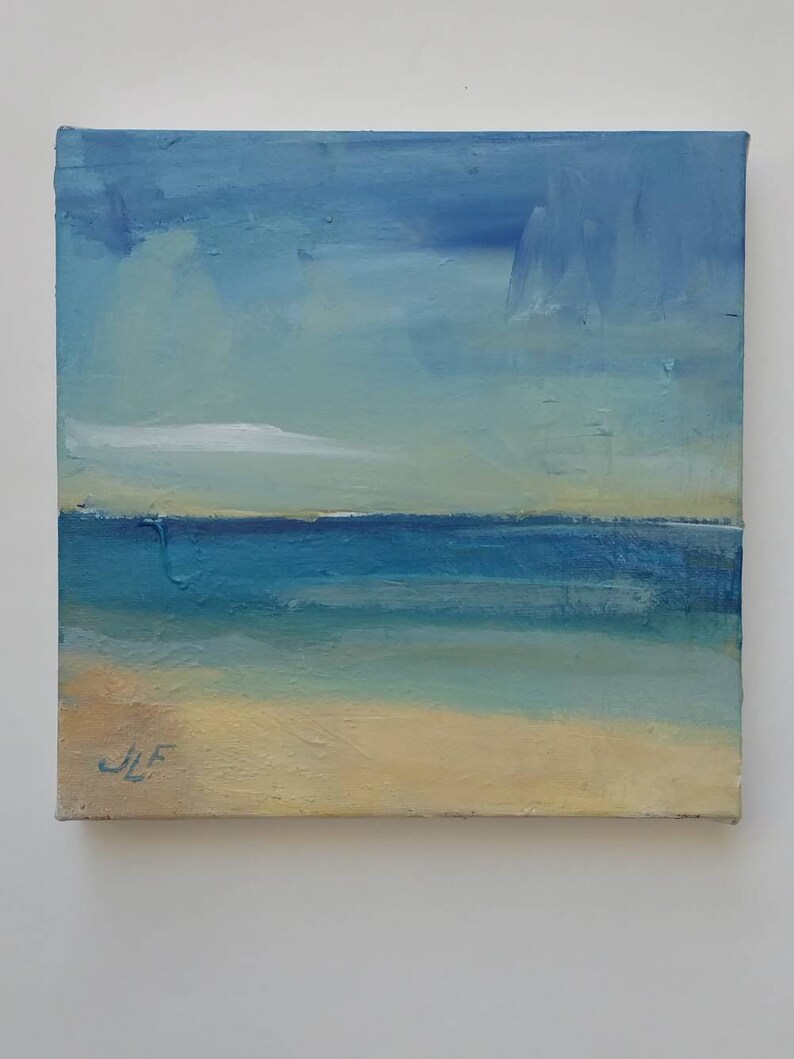 This is "reductionist Seascape" an Original Acrylic Painting on Canvas ...