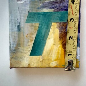 The Letter T an Original Acrylic Painting on Canvas by JLF. - Etsy