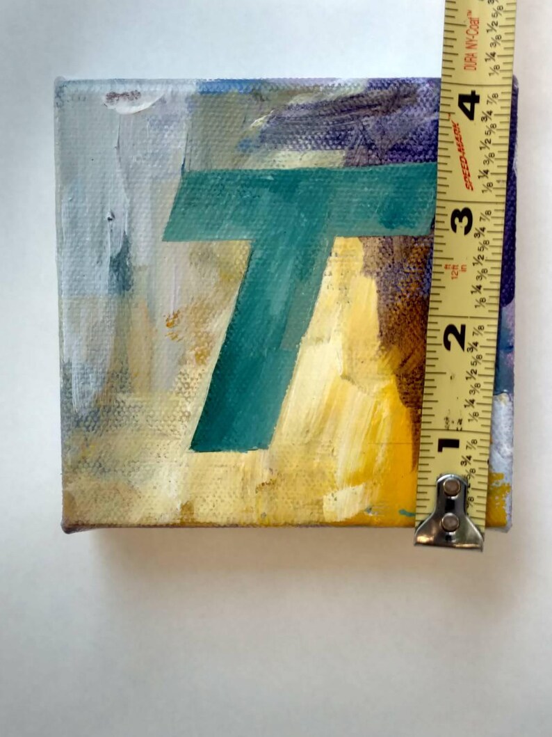 The Letter T an Original Acrylic Painting on Canvas by JLF. - Etsy