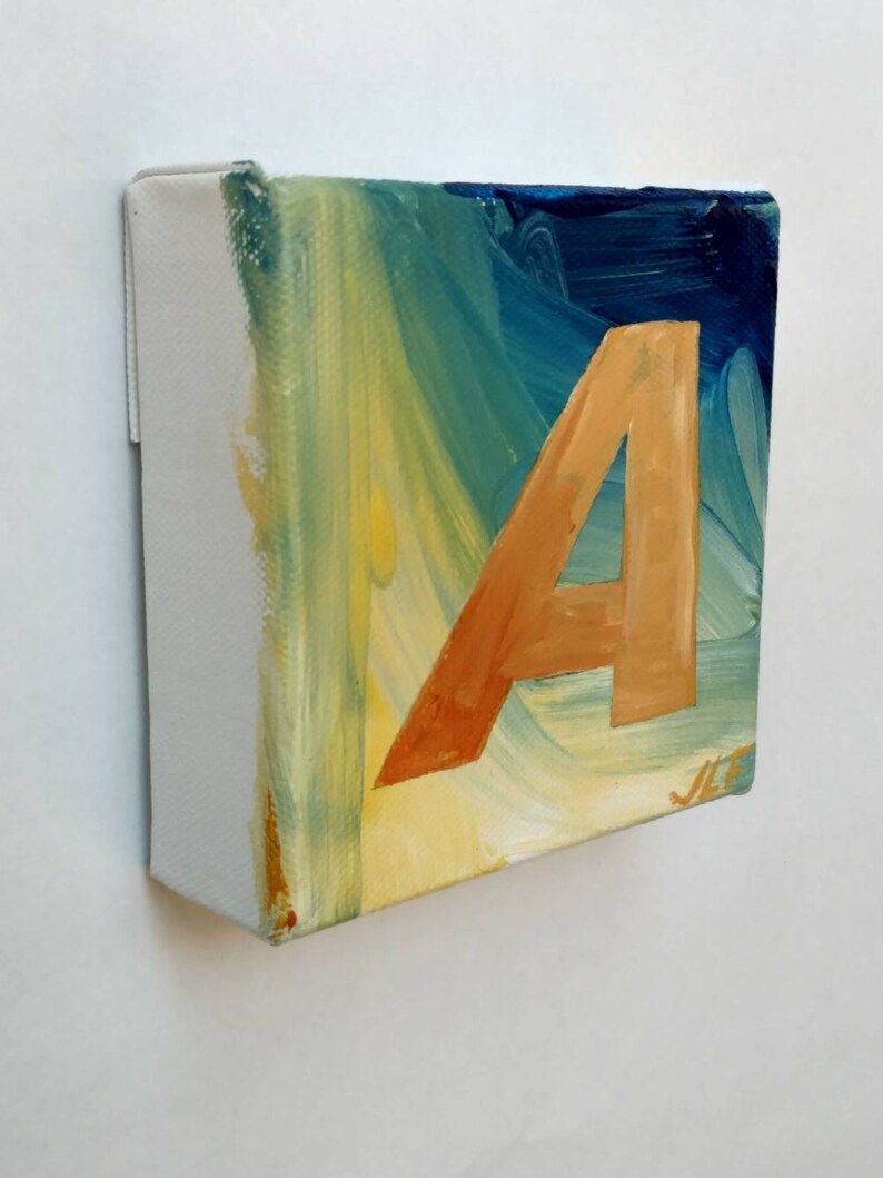 The Letter A an Original Acrylic Painting on Canvas by JLF. - Etsy