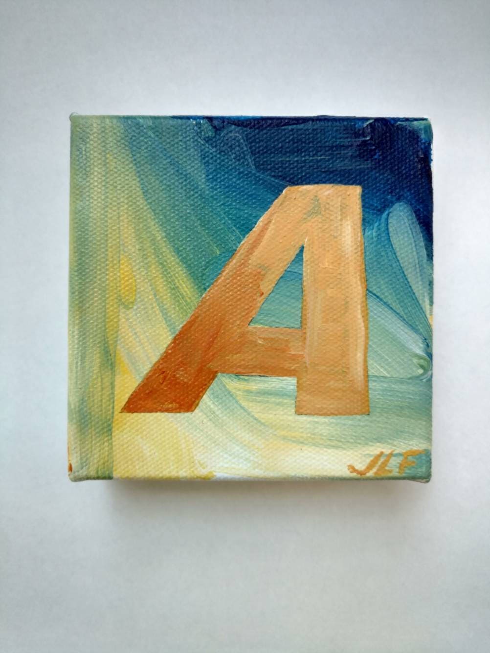 The Letter A an Original Acrylic Painting on Canvas by JLF. - Etsy