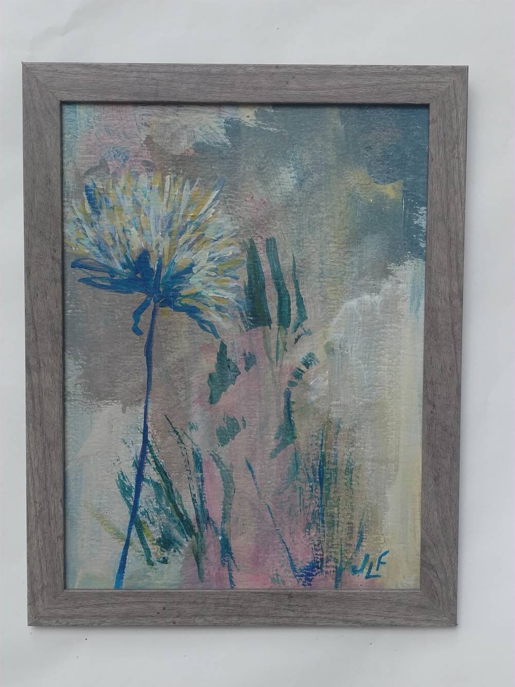 This is "thistle Plant #1 " an Original Acrylic Painting on Water Color ...