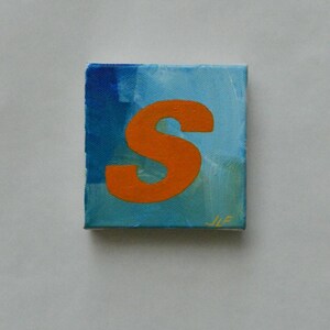 The Letter S an Original Acrylic Painting on Canvas by JLF. - Etsy