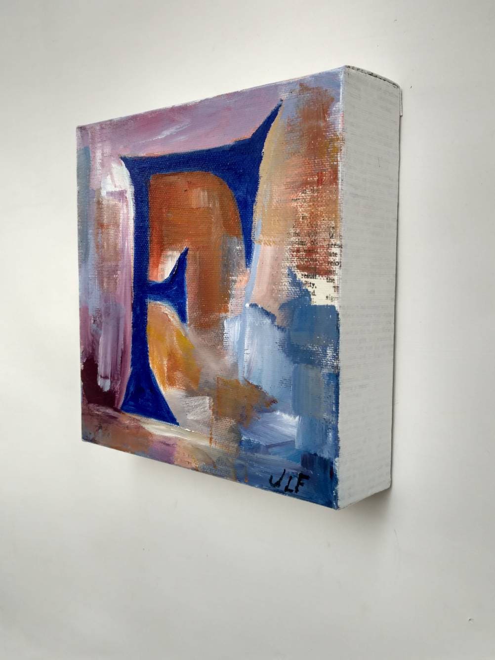 Letter F Monogram Acrylic Painting by JLF - Etsy