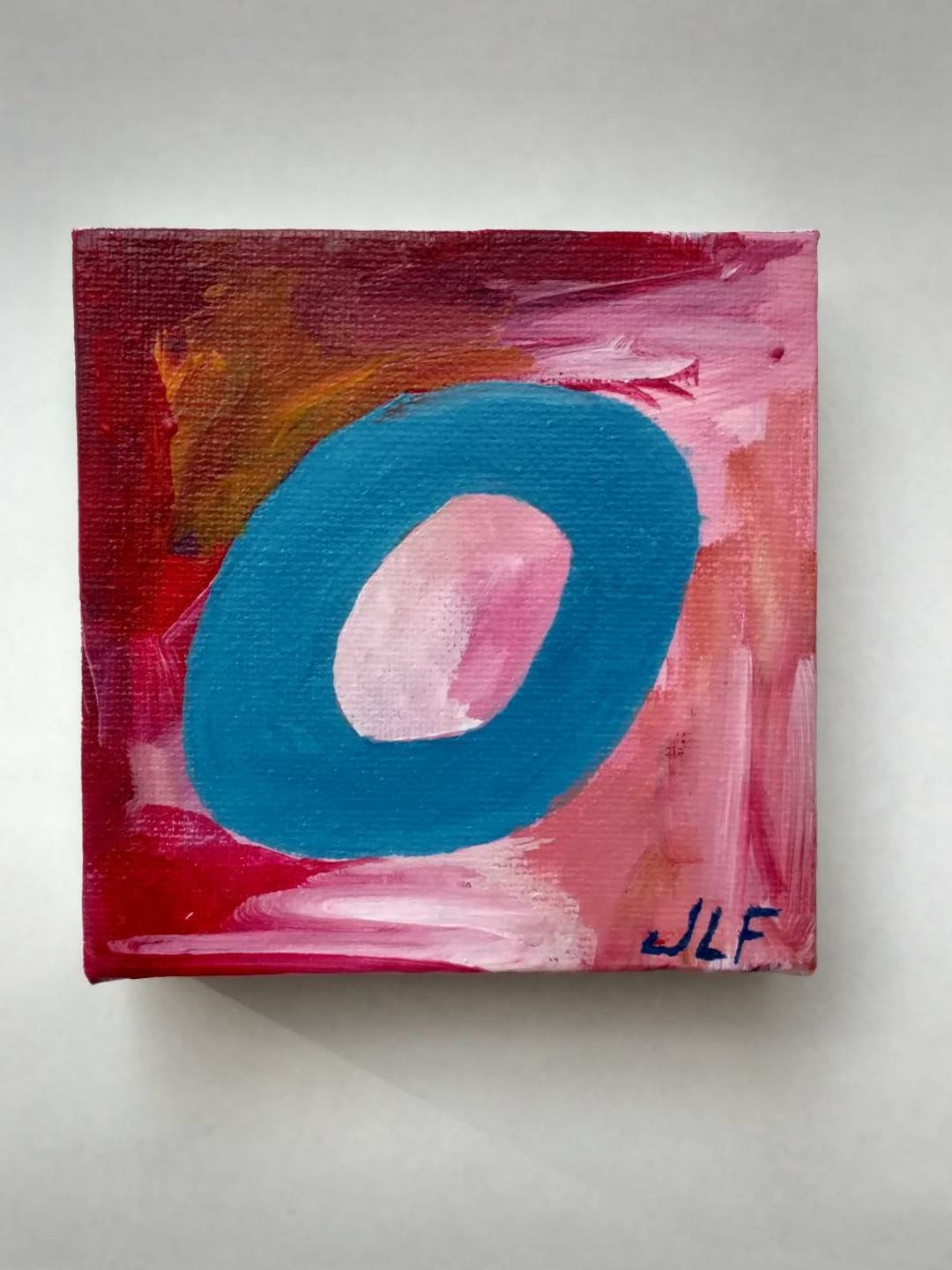 This is "o-2" an Original Acrylic Painting of the Letter 'O' on Canvas ...