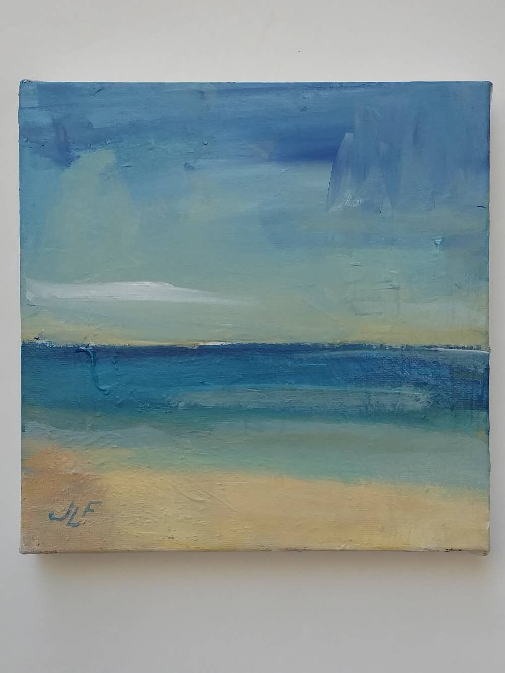 This is "reductionist Seascape" an Original Acrylic Painting on Canvas ...