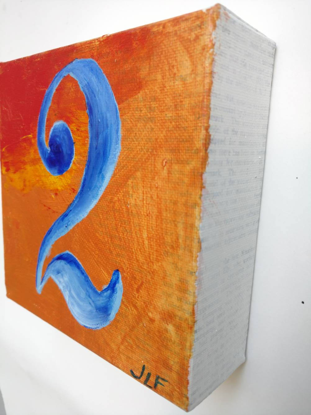 The Number 2 (two). an Original Acrylic Painting on Canvas by JLF. - Etsy