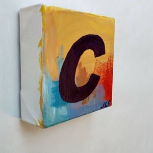 The Letter C an Original Acrylic Painting on Canvas by JLF. - Etsy