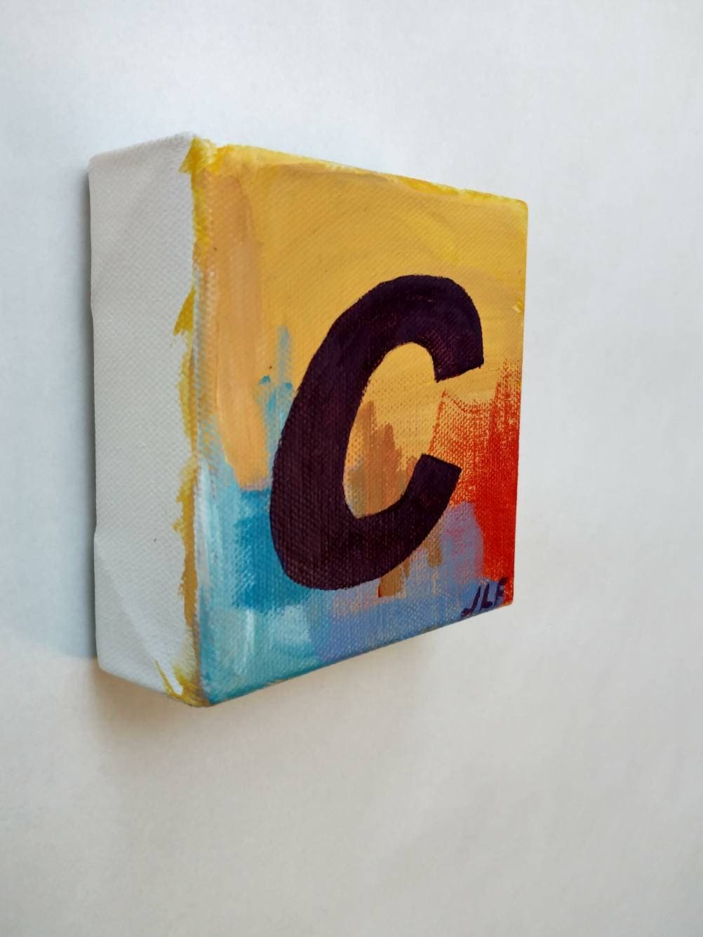 The Letter C an Original Acrylic Painting on Canvas by JLF. - Etsy