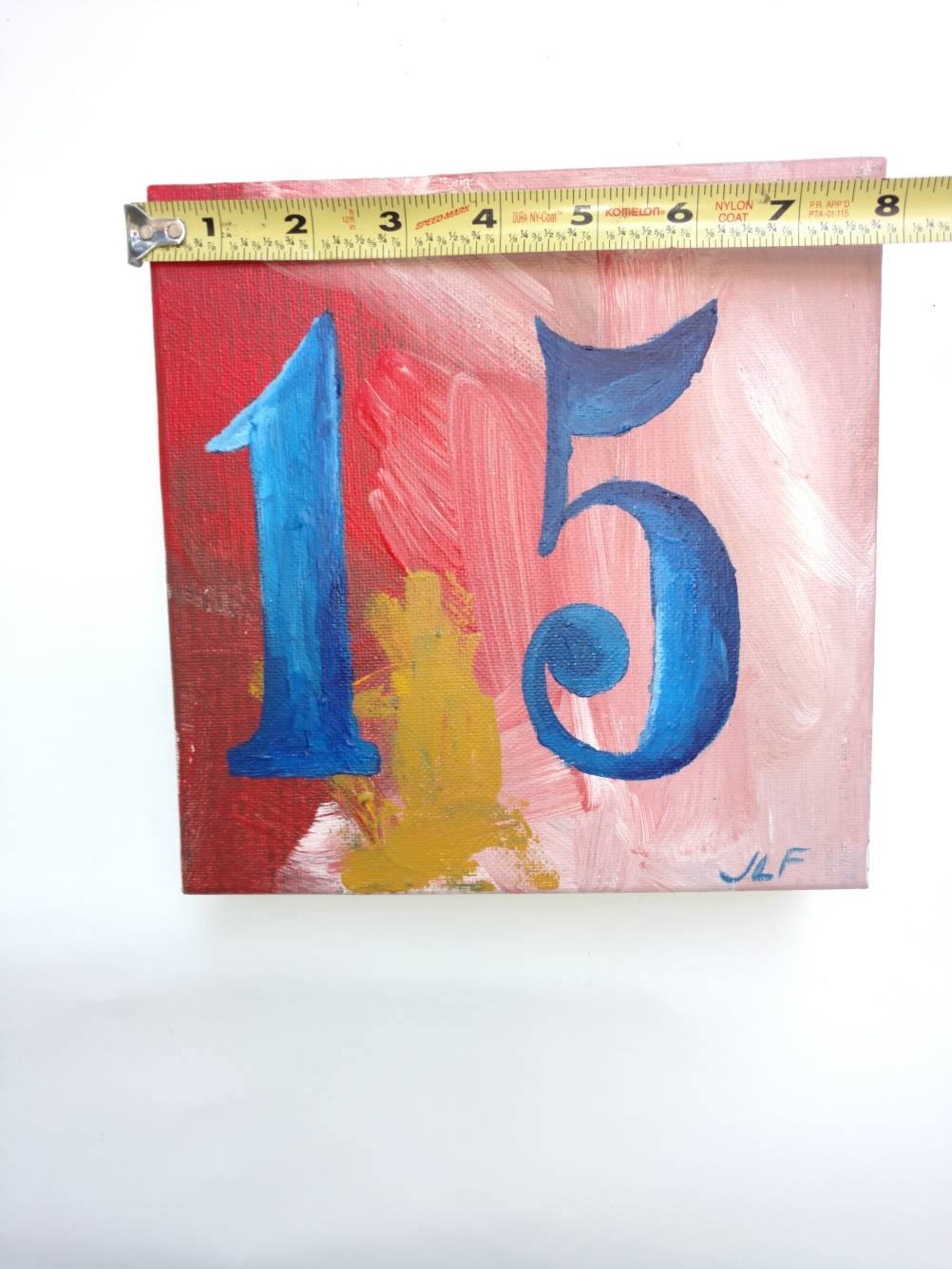 The Number 15 fifteen. an Original Acrylic Painting on - Etsy