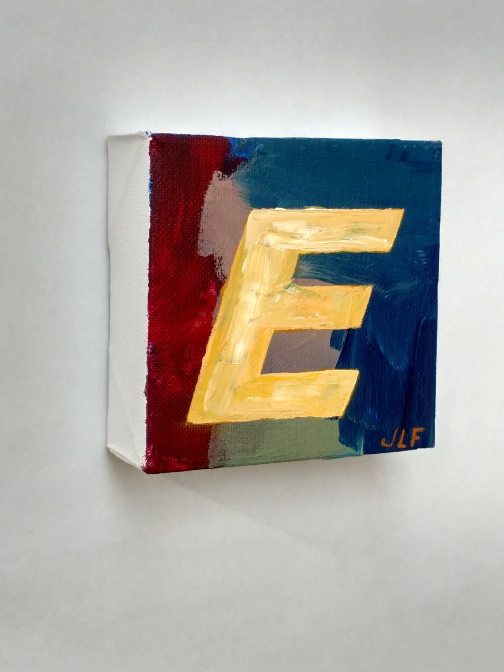 This is e-2 an Original Acrylic Painting on Canvas of the Letter E by ...