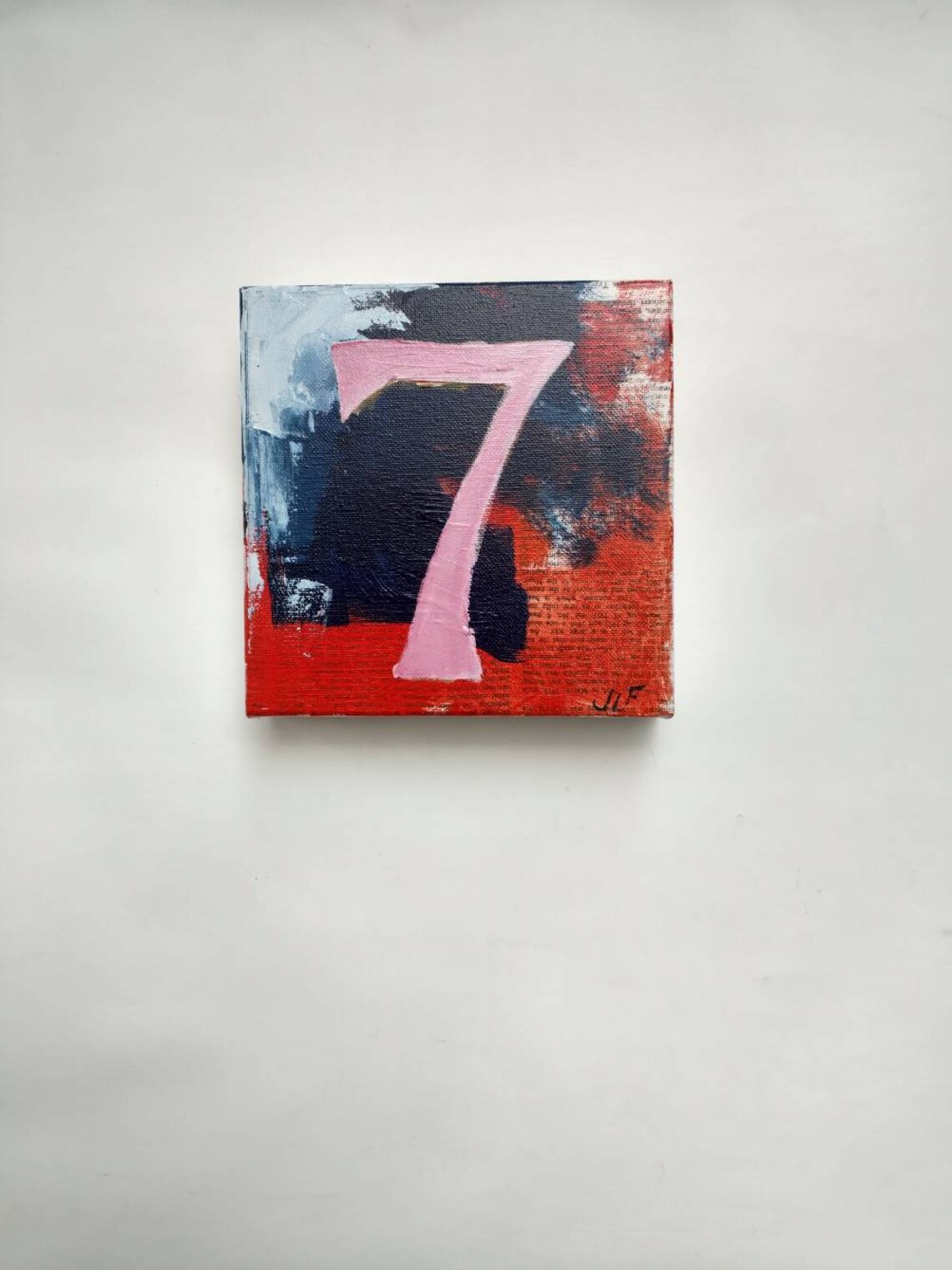 Number 7 Acrylic Painting by JLF - Etsy