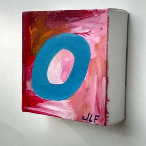 This is "o-2" an Original Acrylic Painting of the Letter 'O' on Canvas ...